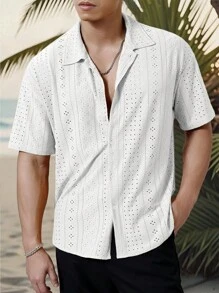 Manfinity Homme Men's Vacation Casual Style, INS Matched With A Knitted ...