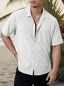 Manfinity Homme Men's Vacation Casual Style, INS Matched With A Knitted ...