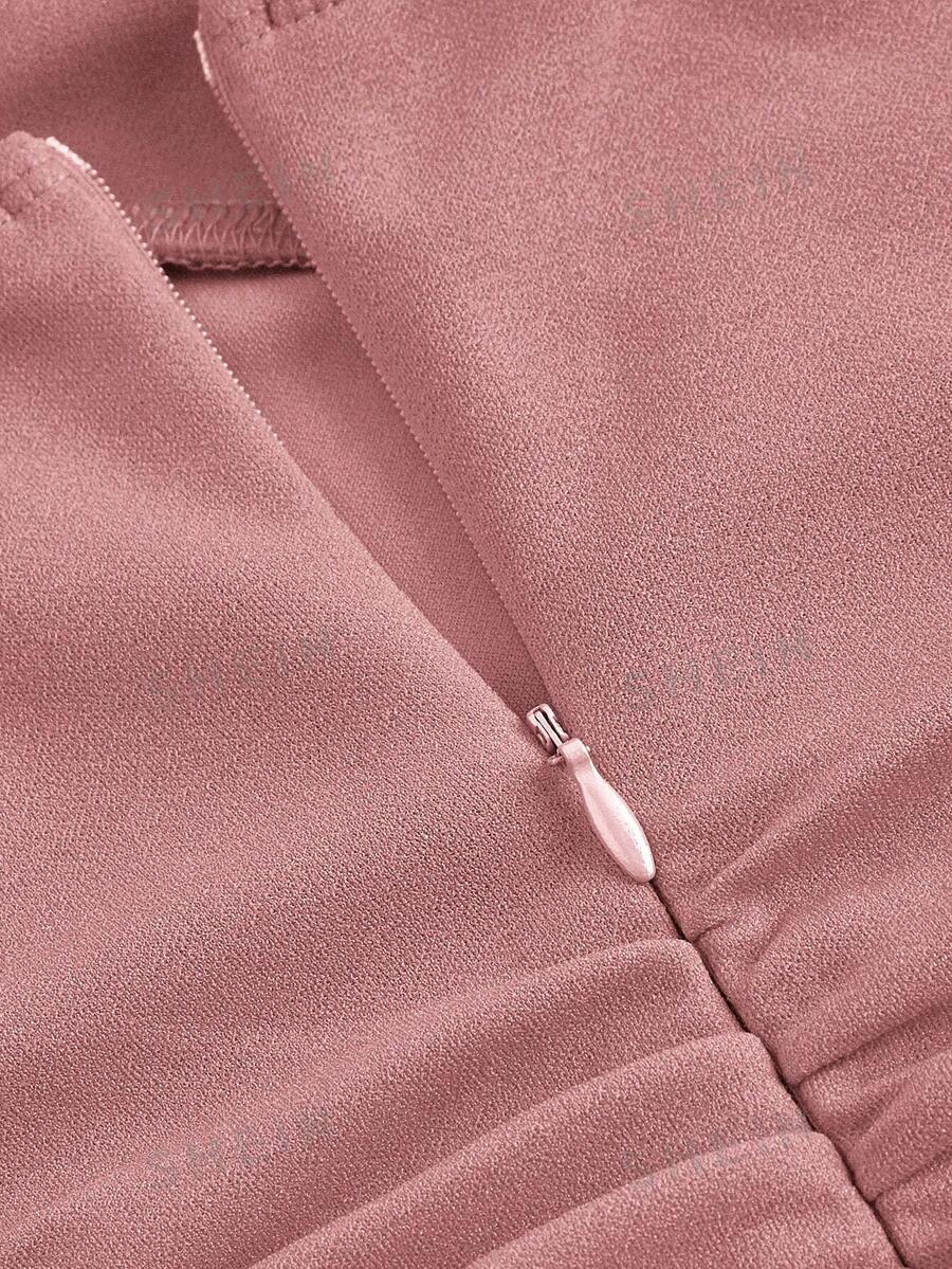 SHEIN MOD Robe d'été élégante à dos noué et encolure dégagée avec ...