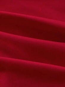 SHEIN MOD Women's Short Red Dress With V-Neckline, Bow Decoration, And ...