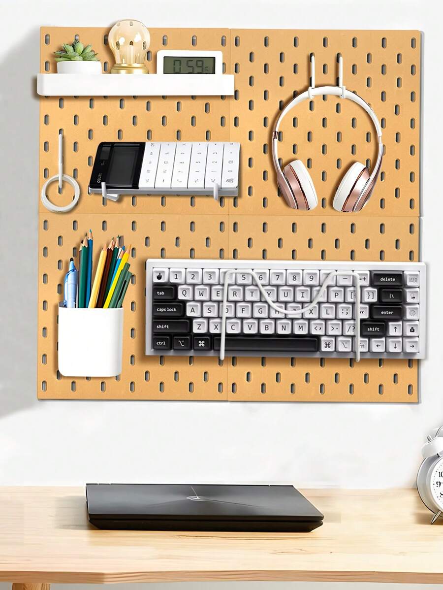 SHEIN Basic living 1Pc Peg Board, Pegboard Wall Organizer Panels ...