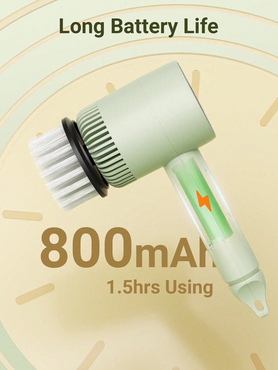 Teckwe Electric Spin Scrubber,4 Replaceable Cleaning Heads,Cordless ...