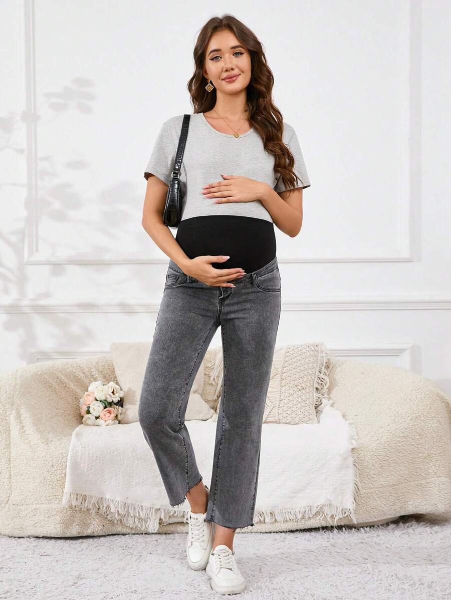 SHEIN Jeans de mezclilla con botones delanteros y bolsillos para ...