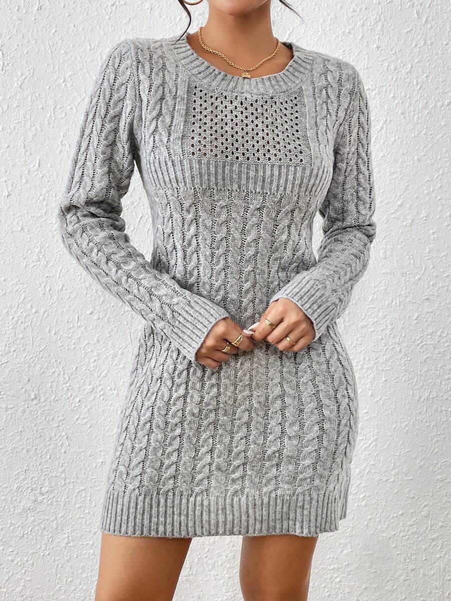 Shein Lune Robe Pull Moulante Pour Femme Motif à Pois Aléatoire