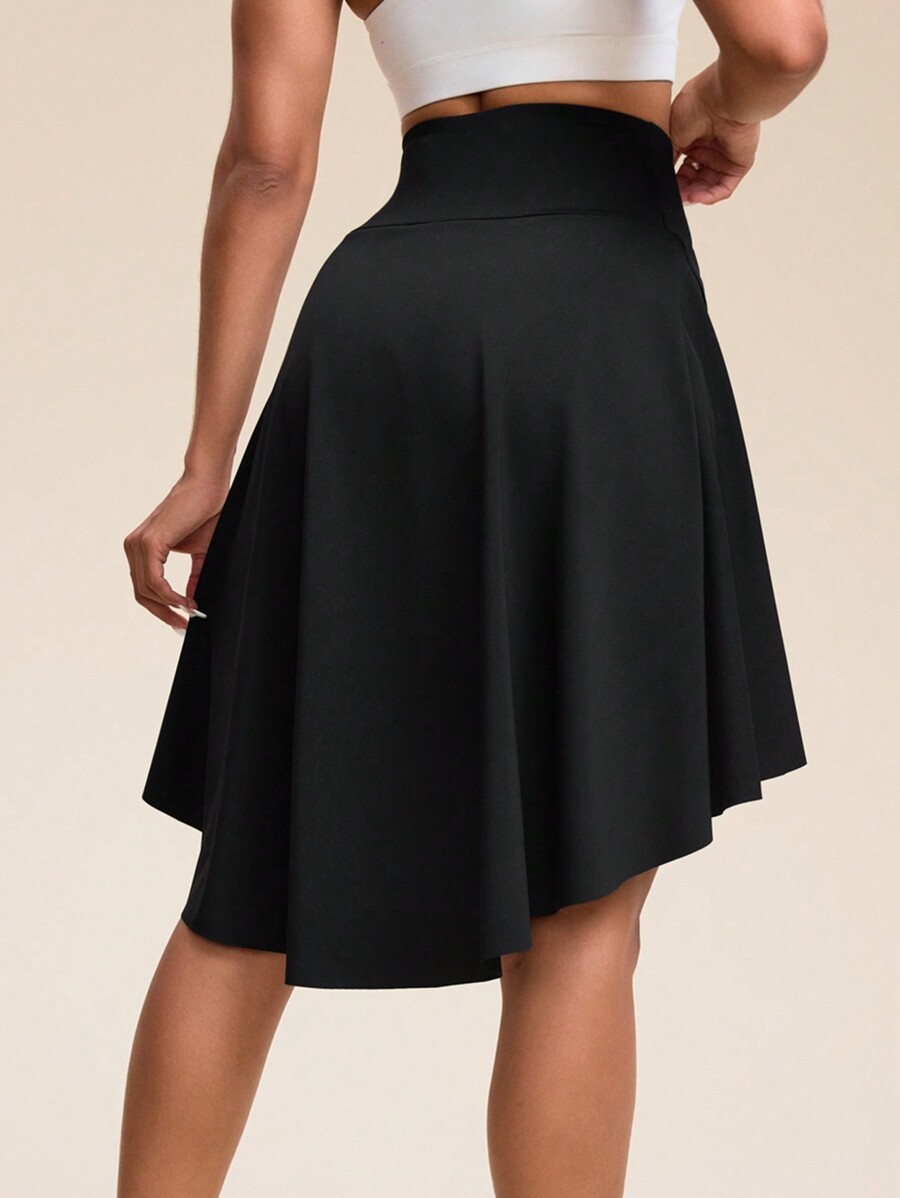 SHEIN Sport Studio Women's High Waist Long Athletic Skort With Shorts ...