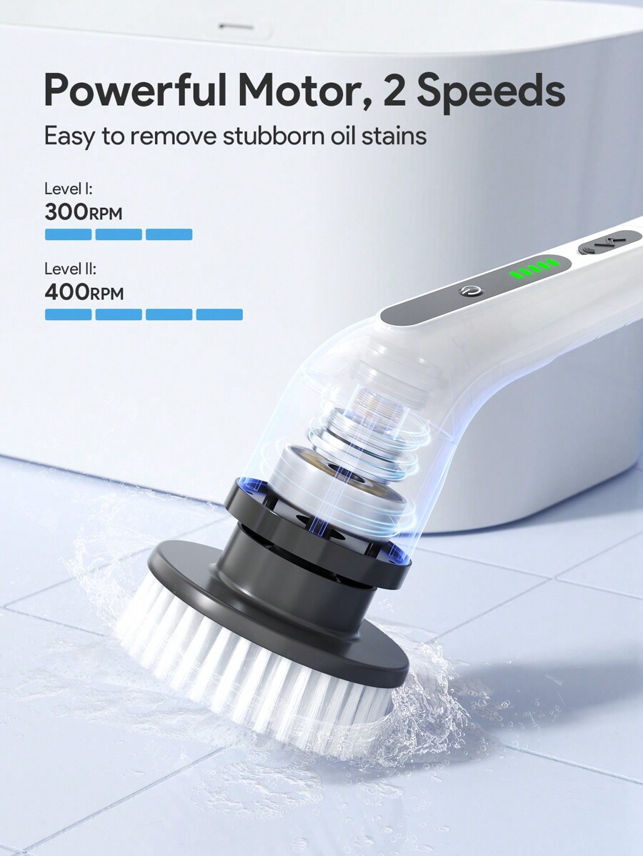 Teckwe Electric Cleaning Brush,Electric Spin Scrubber,Electric Bathroom ...