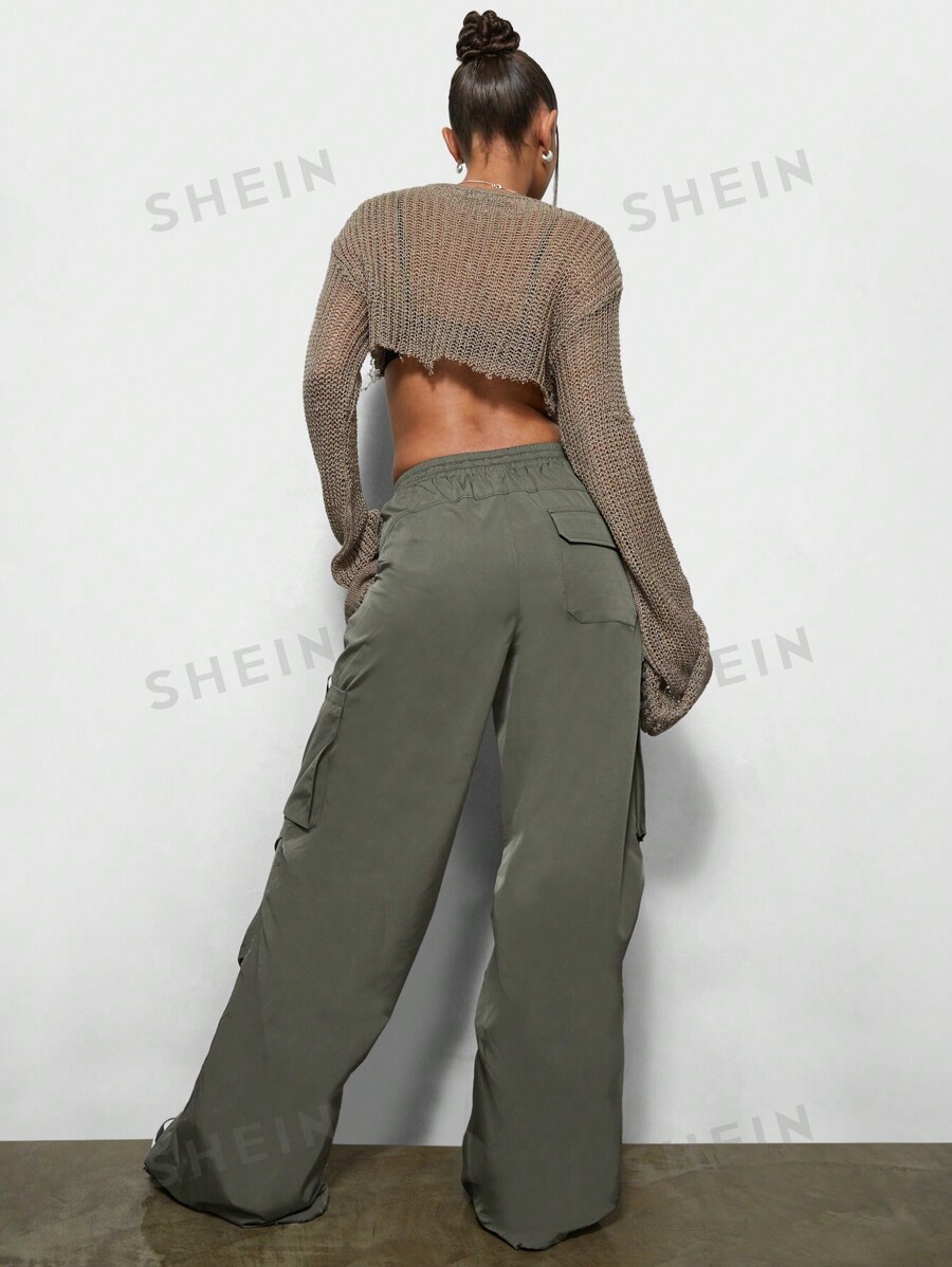 SUMWON WOMEN Nylon Baggy Fit Cargo Pants | SHEIN EUR