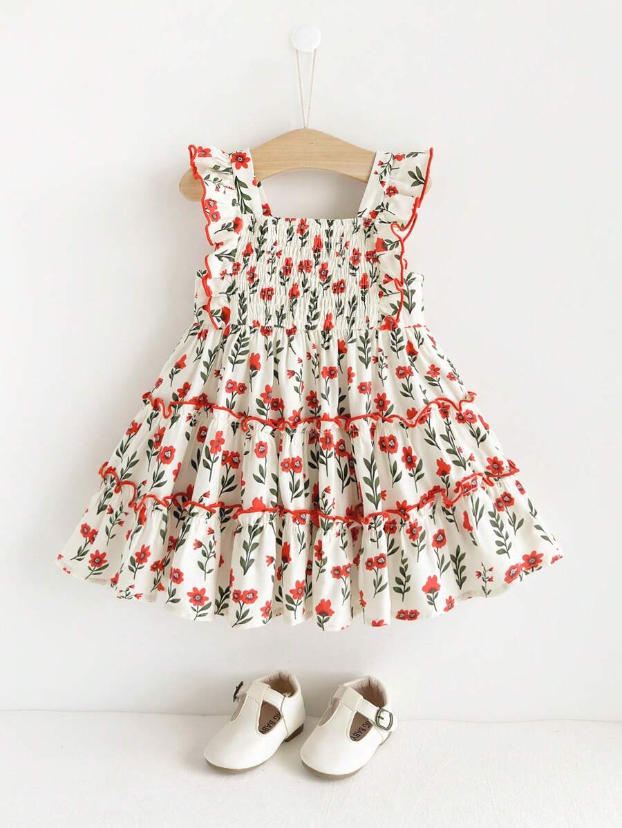 Cozy Pixies Vestido de niña bebé con cintura elástica y dobladillo con ...