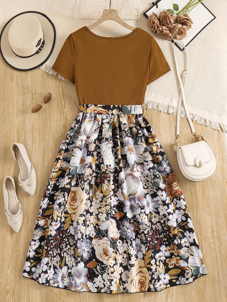 Floral Print Dress For Teenage Girls | SHEIN USA