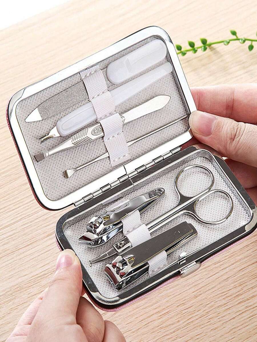 1set Stainless Steel Nail Clipper Set, Simple Portable Nail Clipper Set ...