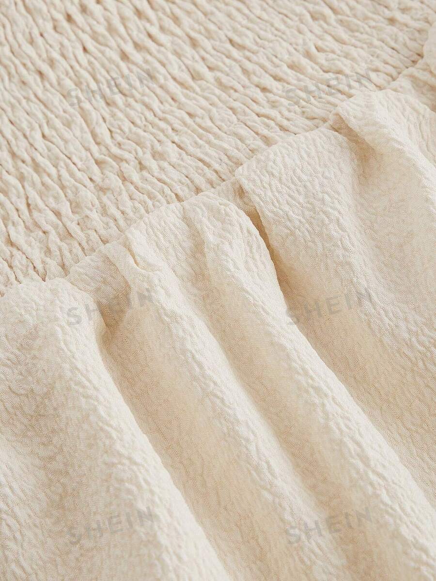 SHEIN MOD White Bow Tie Multilayer Ruffled Hem Summer Skirt | SHEIN UK