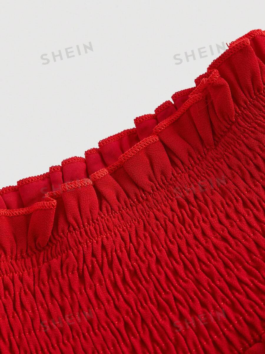 SHEIN MOD White Ruffled Romantic Summer Skort For Girls | SHEIN UK