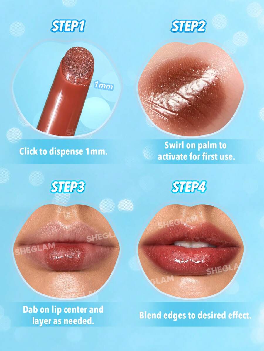 SHEGLAM Pout-Perfect Shimmer Lip Plumper-Sepia Kiss Moisturising ...