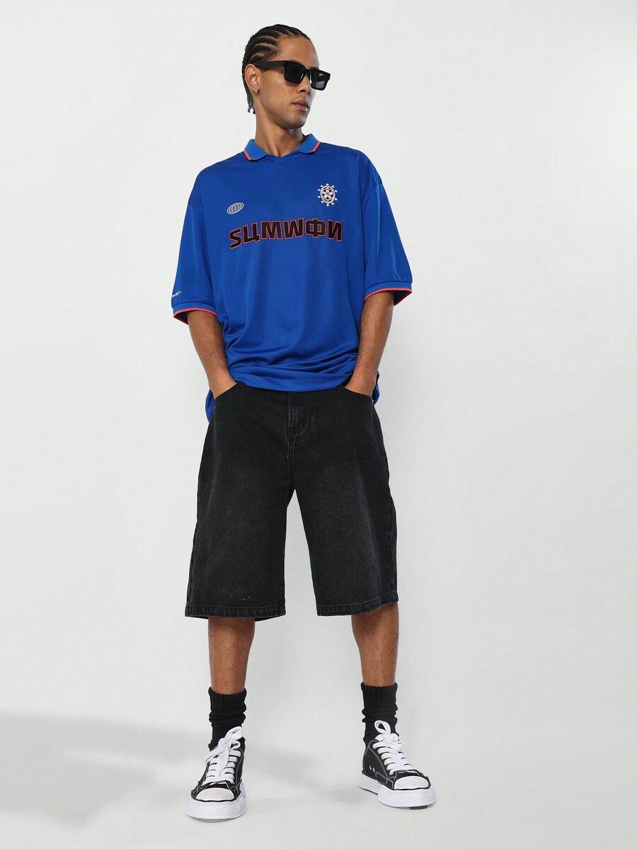 SUMWON Camiseta de Futebol com Logo frontal | SHEIN Brasil