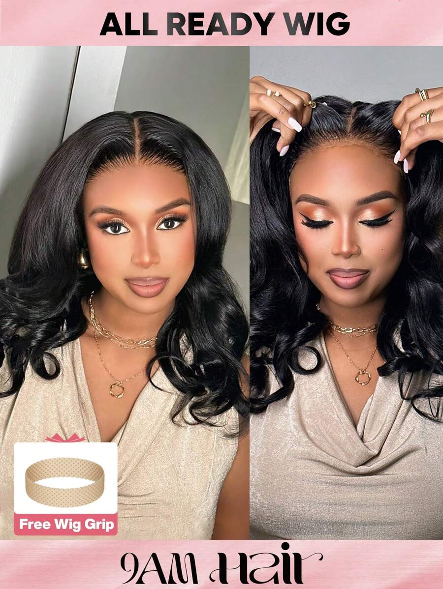 180% Density Custom Body Wave All Ready Wig Pre Bleached Pre Plucked ...