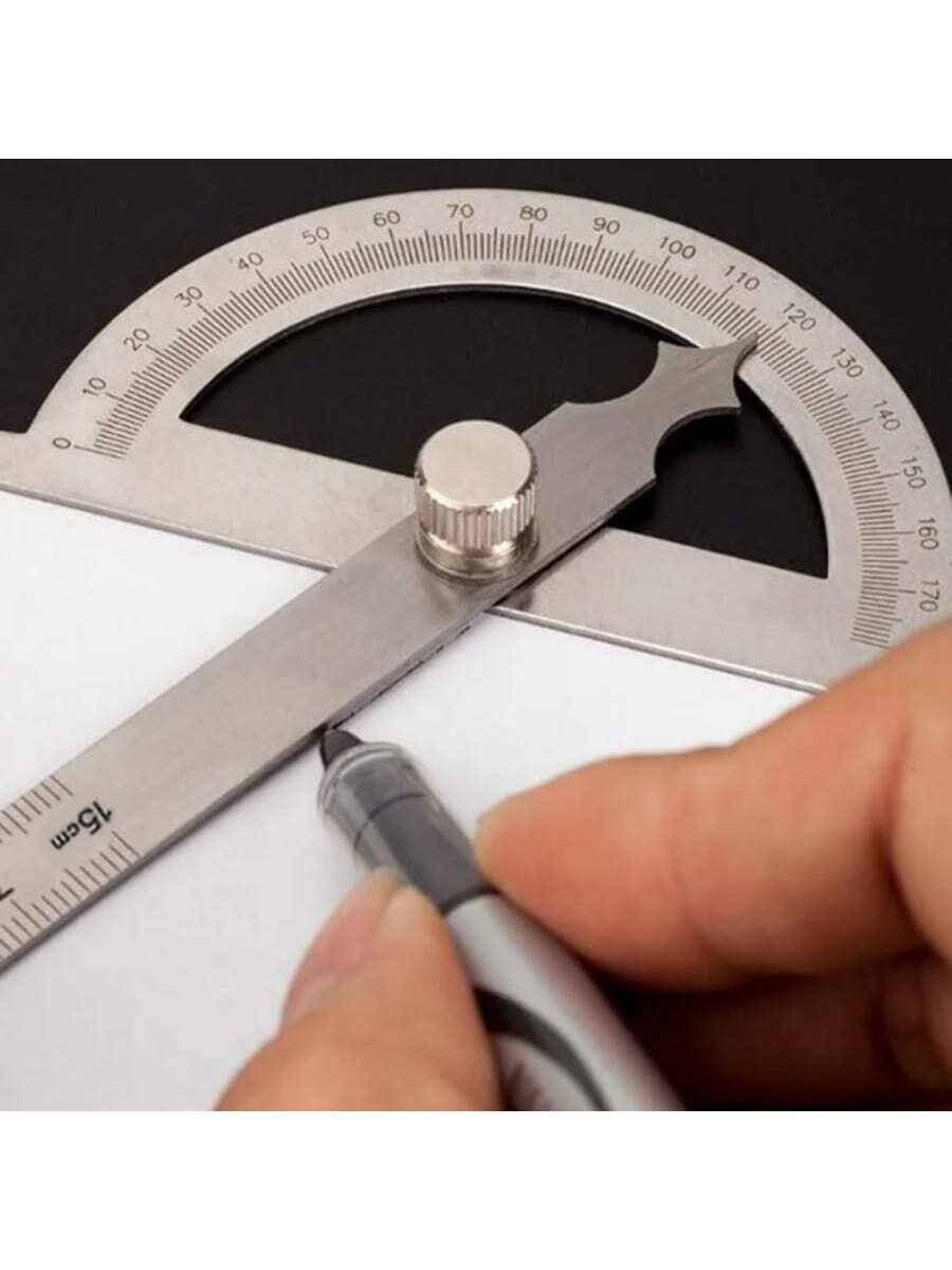 Angle Measuring Instrument Stainless Steel Protractor 0-180 Degree ...