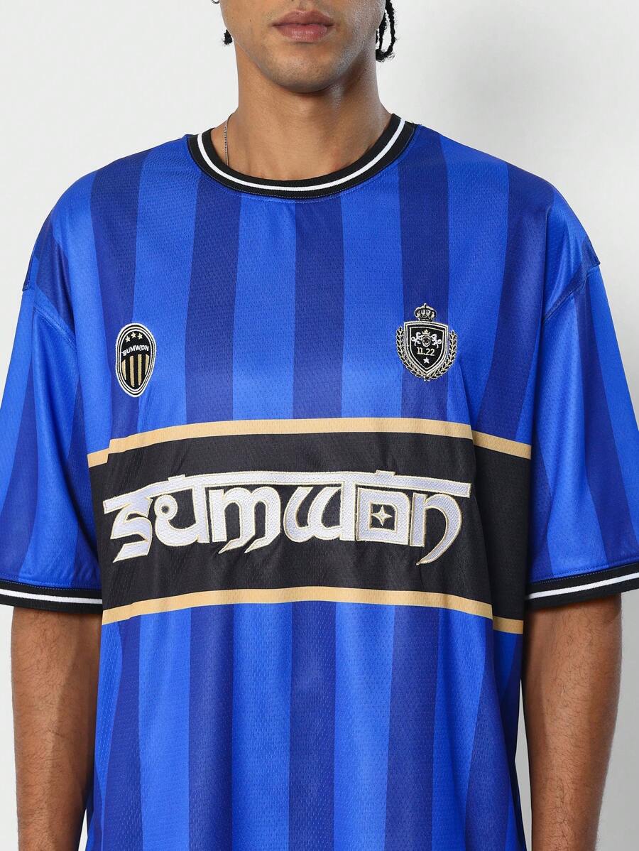 SUMWON Football Jersey Tee With Front Logo College Ready | SHEIN EUR