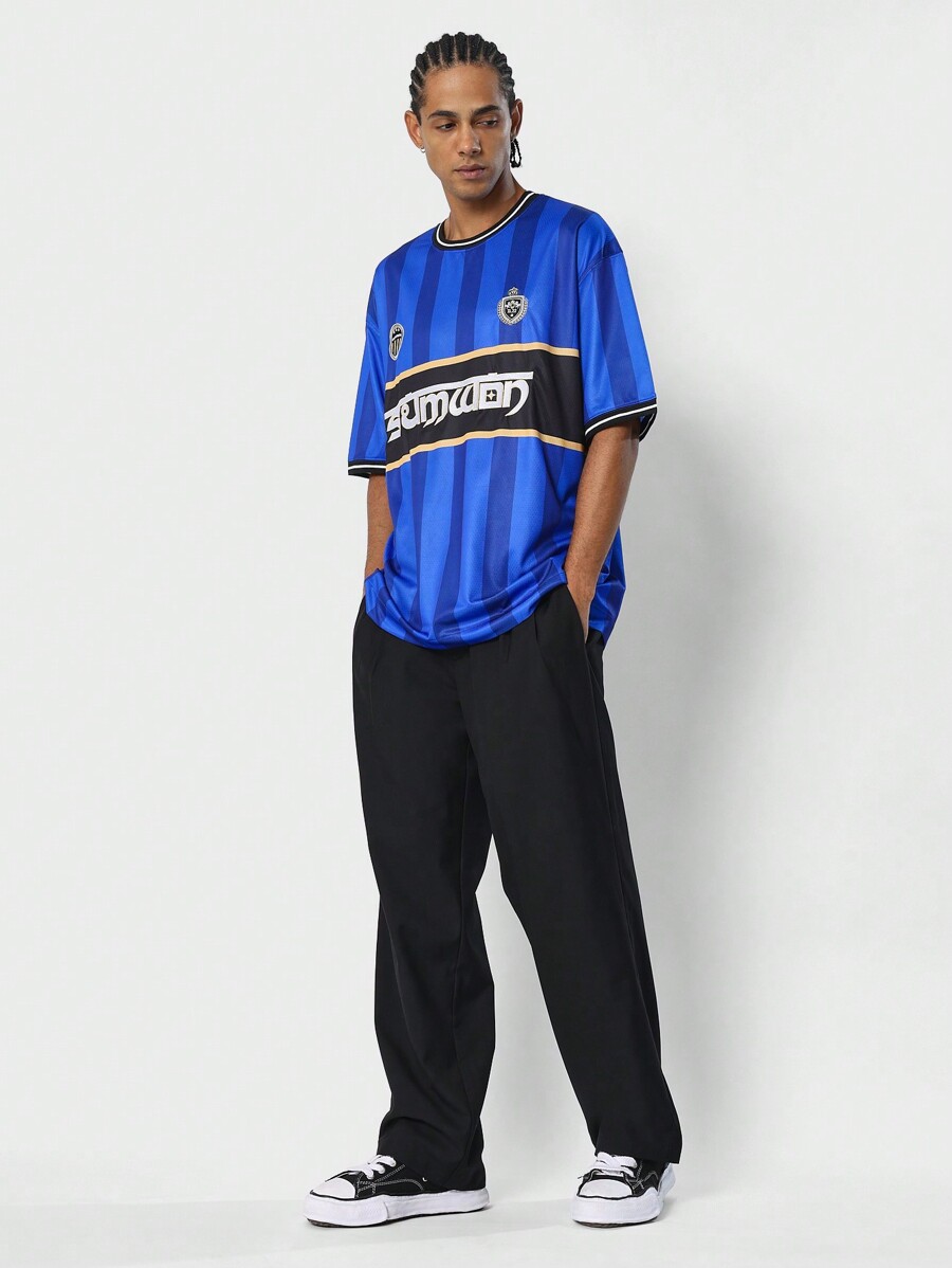 SUMWON Football Jersey Tee With Front Logo | SHEIN USA