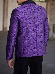 Manfinity Bizformal Men's Business Vintage Jacquard Mandarin Collar ...