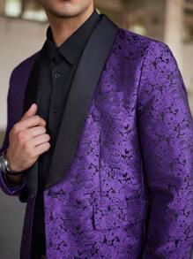 Manfinity Bizformal Men's Business Vintage Jacquard Mandarin Collar ...