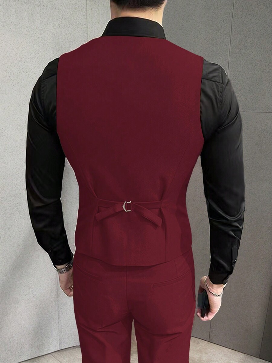 Manfinity Mode Men'S Solid Color Suit Set | SHEIN USA