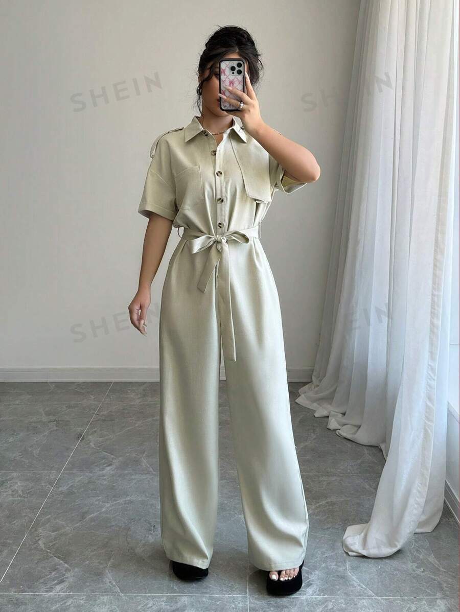 SHEIN Frenchy Preppy Women Overalls Back To School Outfits | SHEIN UK