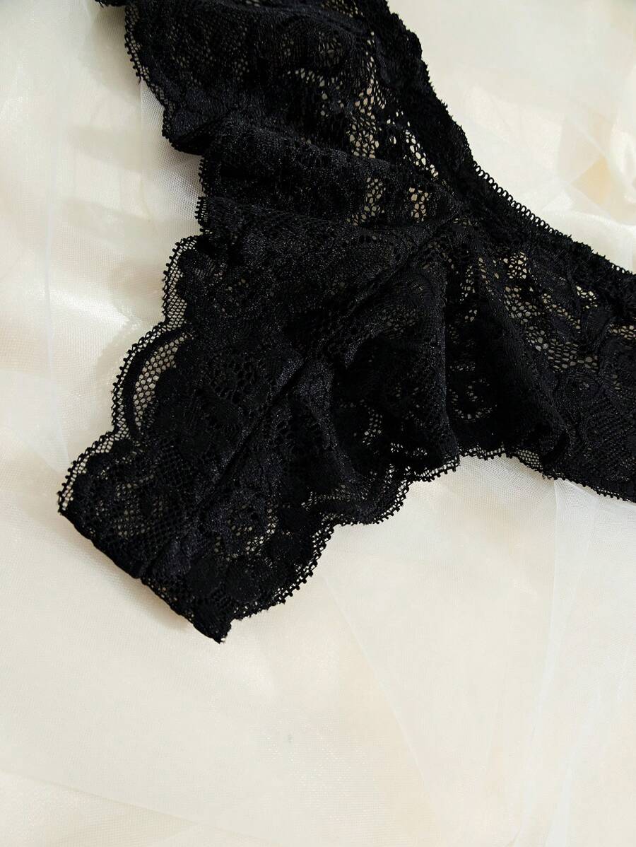 Classic Sexy Ropa interior de encaje sexy para mujer, color negro, alta ...