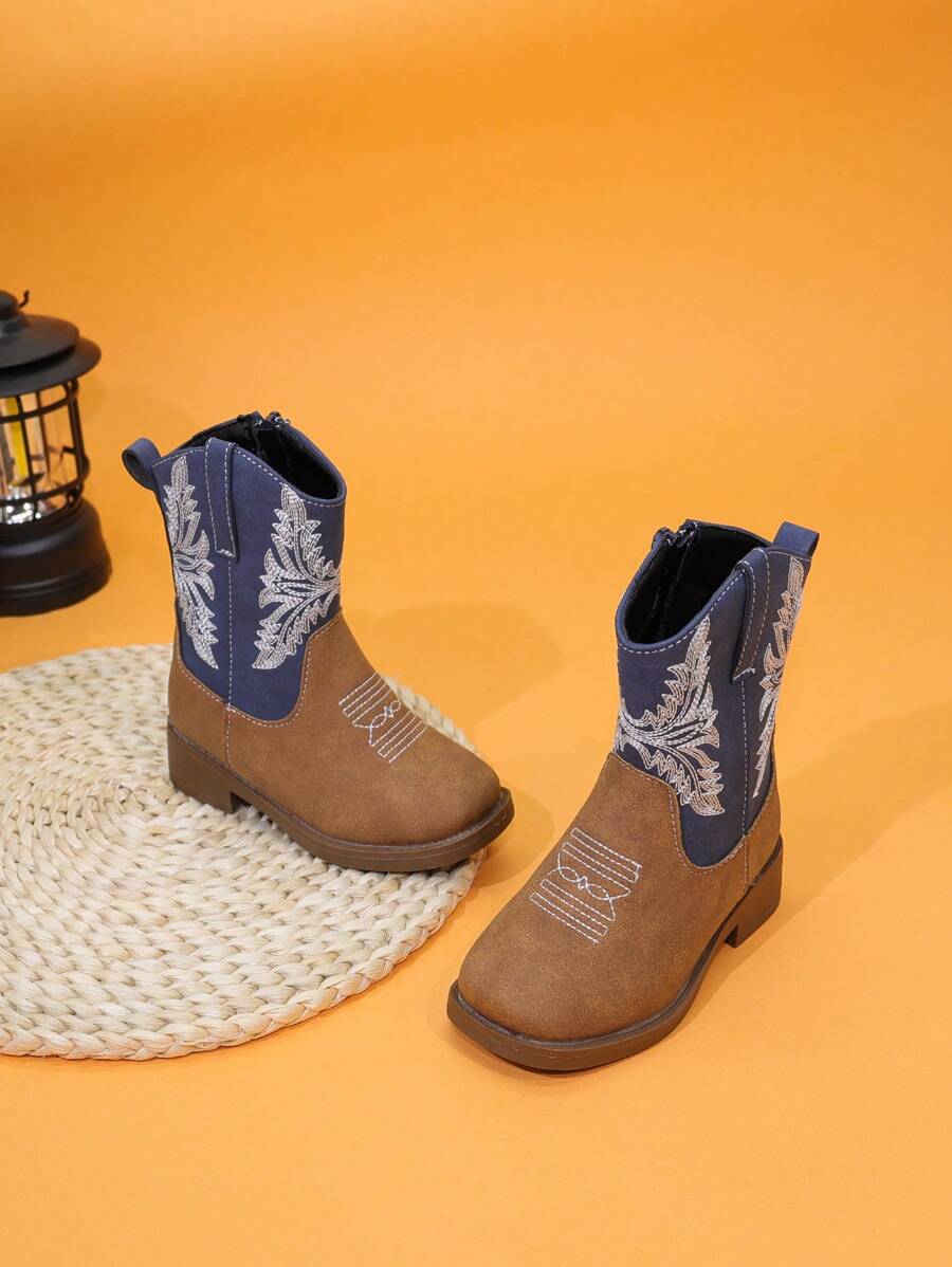 Botas vaqueras de caña alta bordadas para niñas, colores variados con ...