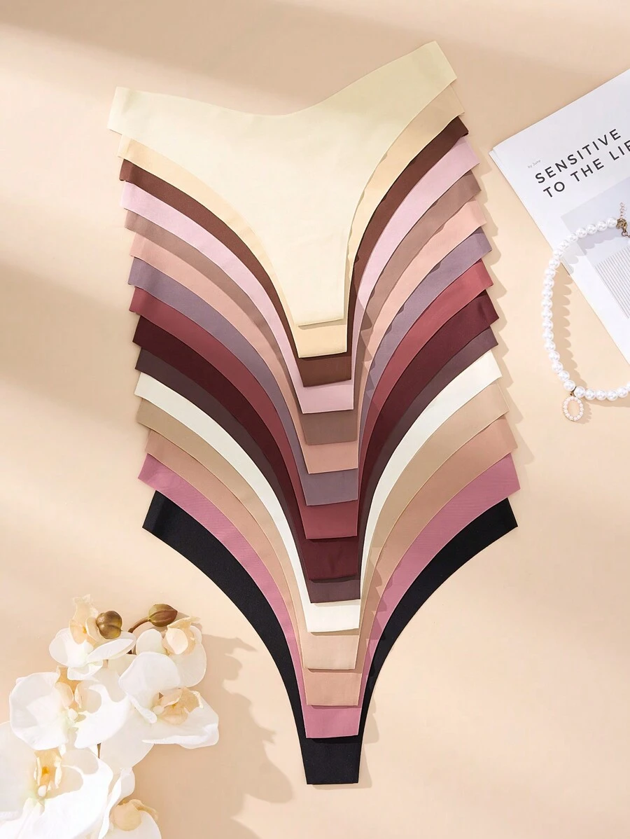 Paquete de 15 tangas de mujer sin costuras de tiro bajo | Moda de Mujer ...