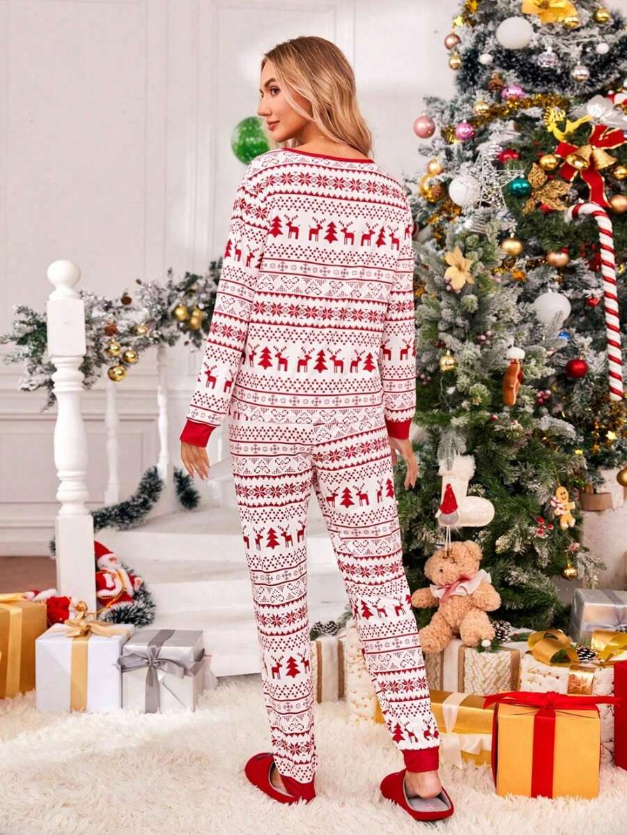 SHEIN Women's Christmas Pajamas, Holiday Party & Family Matching Pajama ...