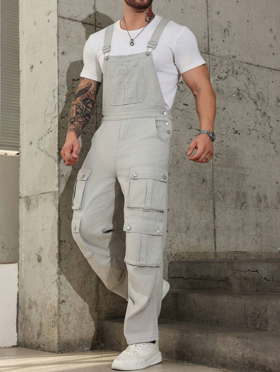 Manfinity LEGND Men's Spring And Summer Casual Solid Color Workwear ...