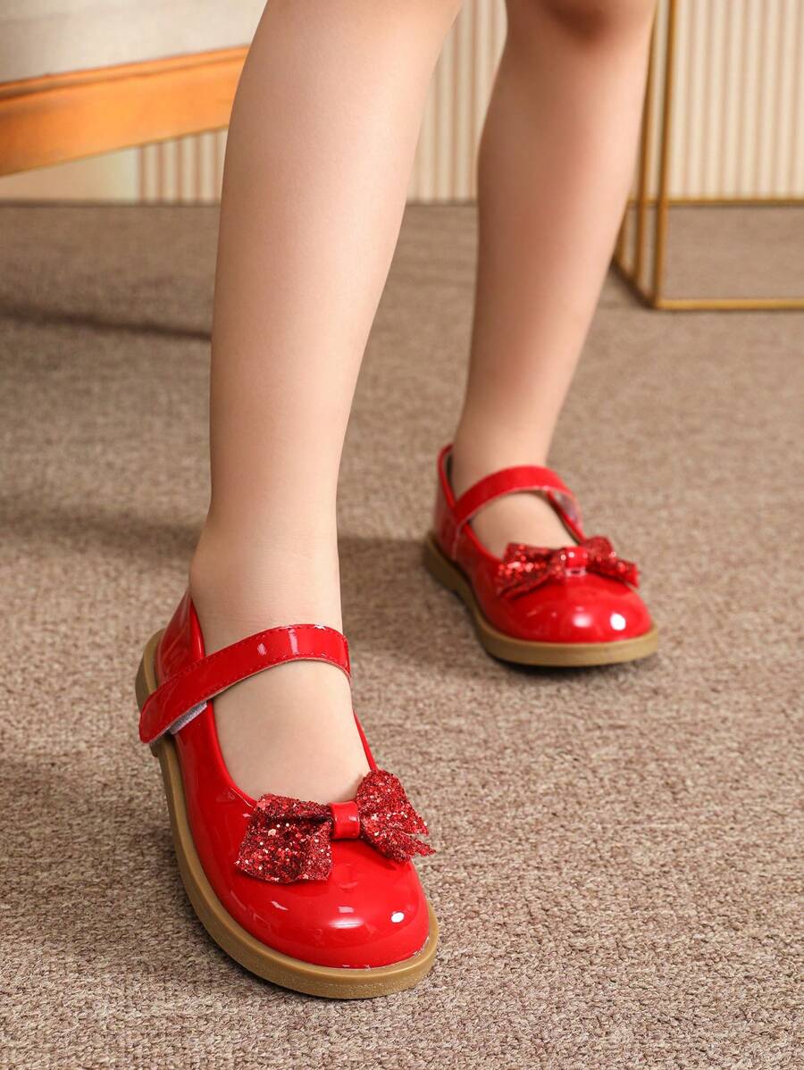 Spring Kids Flat Shoes Red Color For Toddler Girls Children | SHEIN USA