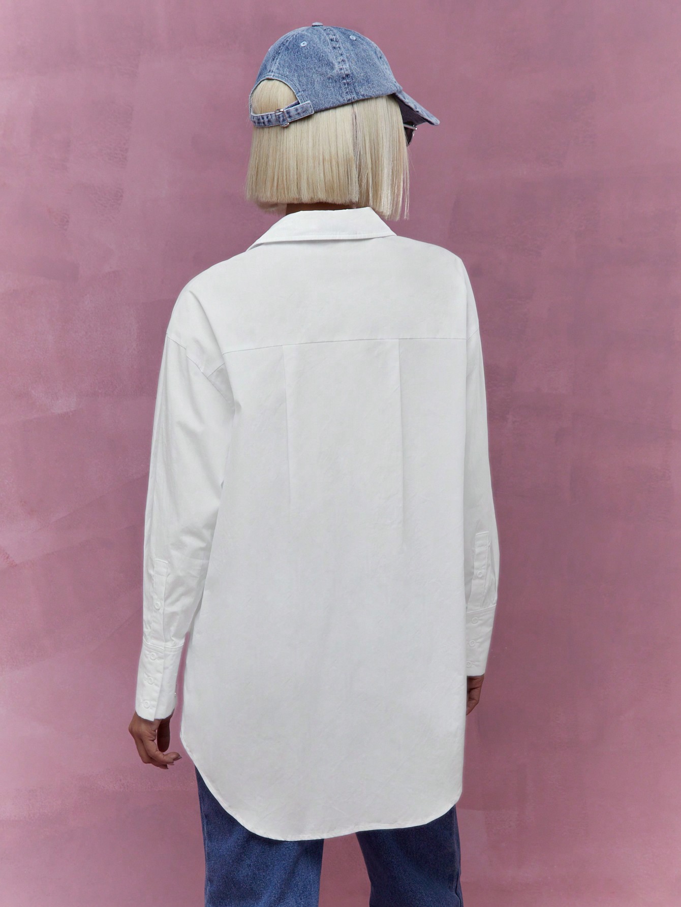 MISSGUIDED Asymmetric Hem Oversized Shirt｜MISSGUIDED