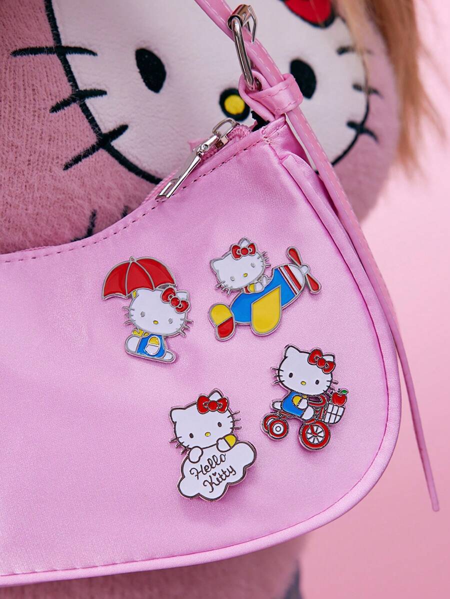 HELLO KITTY AND FRIENDS | SHEIN 4 piezas/Set de insignias de solapa de ...