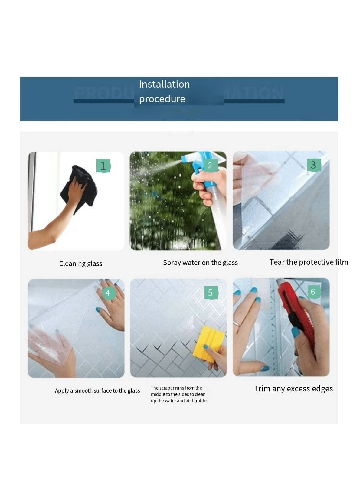Static Cling Frosted Glass Window Film, Translucent Privacy Film For ...