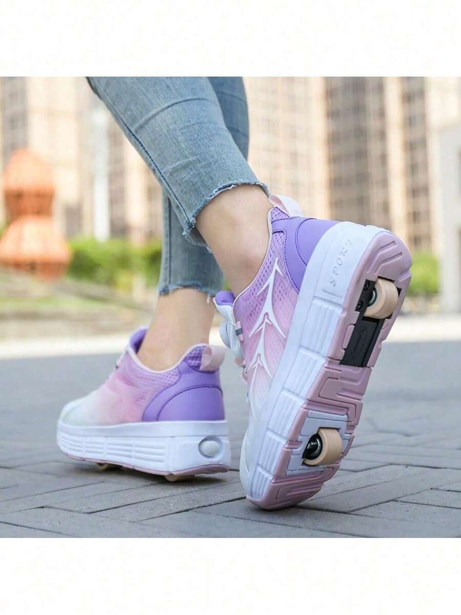 Fashion New Heelys Double Wheel Skates Invisible Wheeled Sneakers For ...