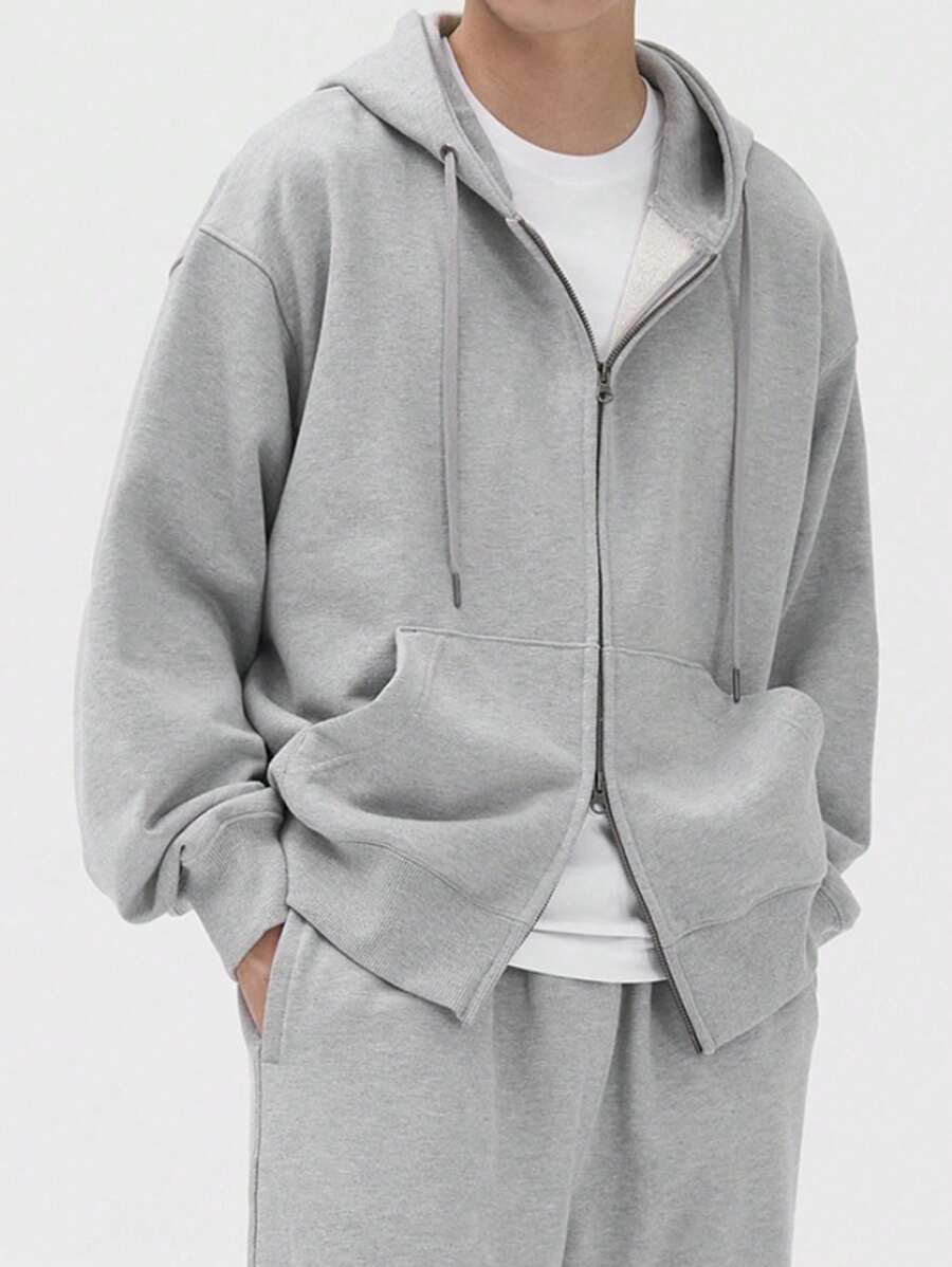 Manfinity Dauomo Men's Solid Color Simple Daily Jacket & Coat | SHEIN UK