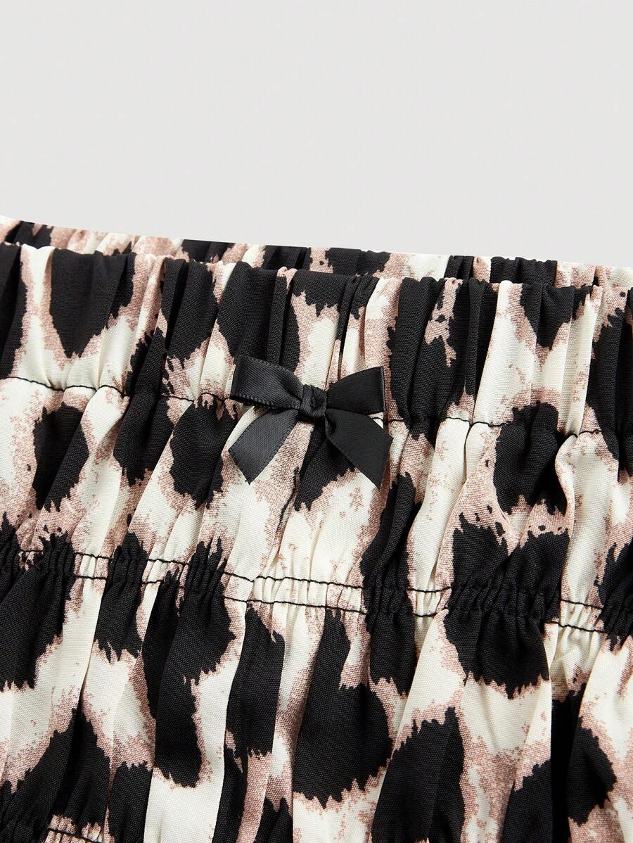 Teen Girls Cute Bow Ruffle Micro Mini Leopard Print Shorts, Palace ... Teen Girls Cute Bow Ruffle Micro Mini Leopard Print Shorts, Palace ...