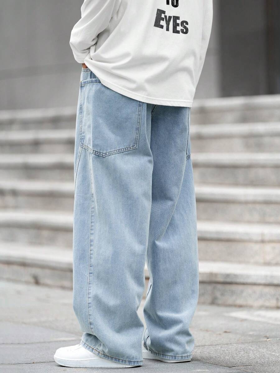 Manfinity Hypemode Męskie proste, jednokolorowe, codzienne, bardzo ...