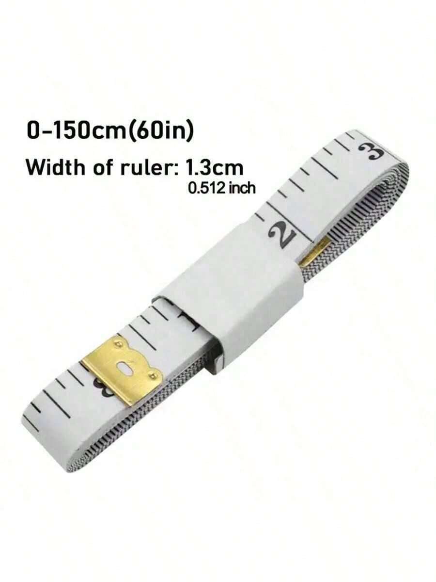 Fita métrica de cintura premium, escala dupla em polegadas e régua ...
