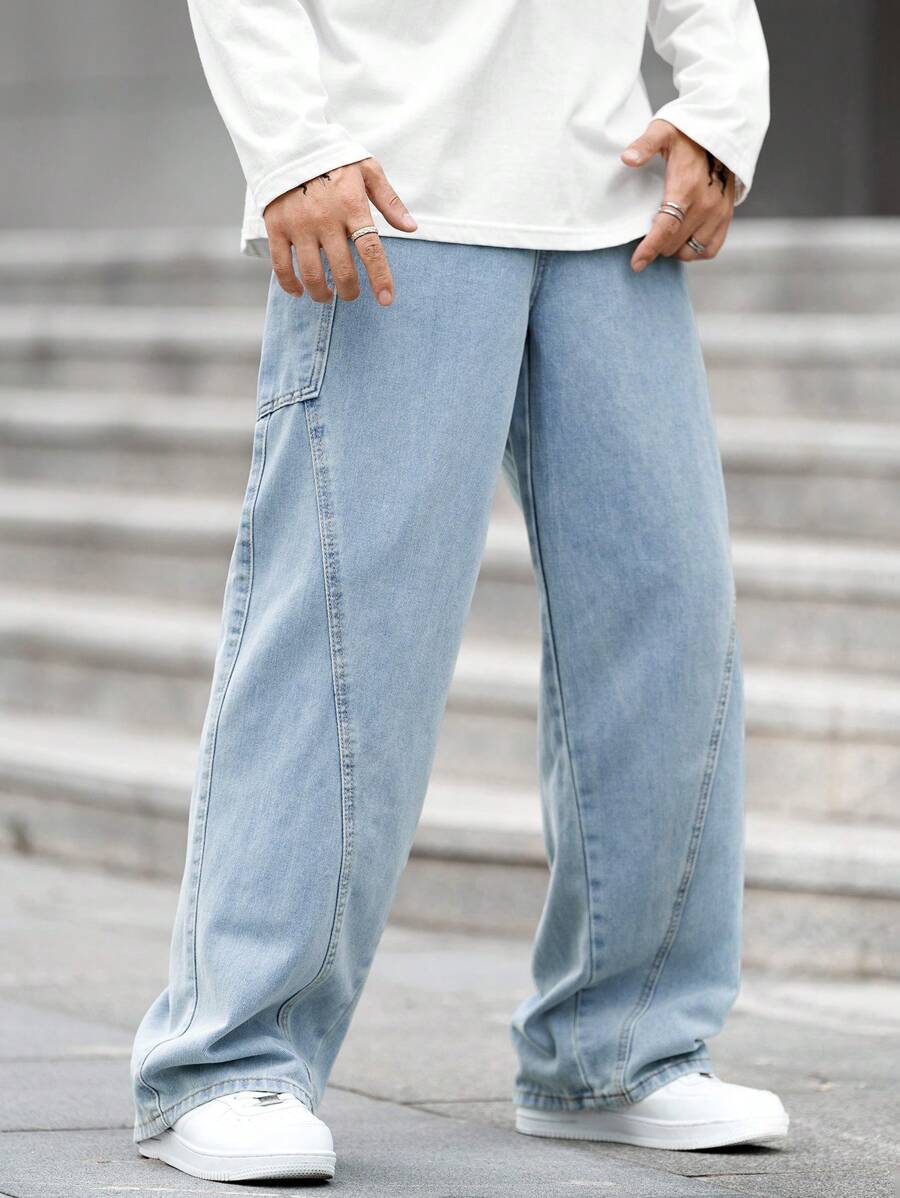 Manfinity Hypemode Męskie proste, jednokolorowe, codzienne, bardzo ...