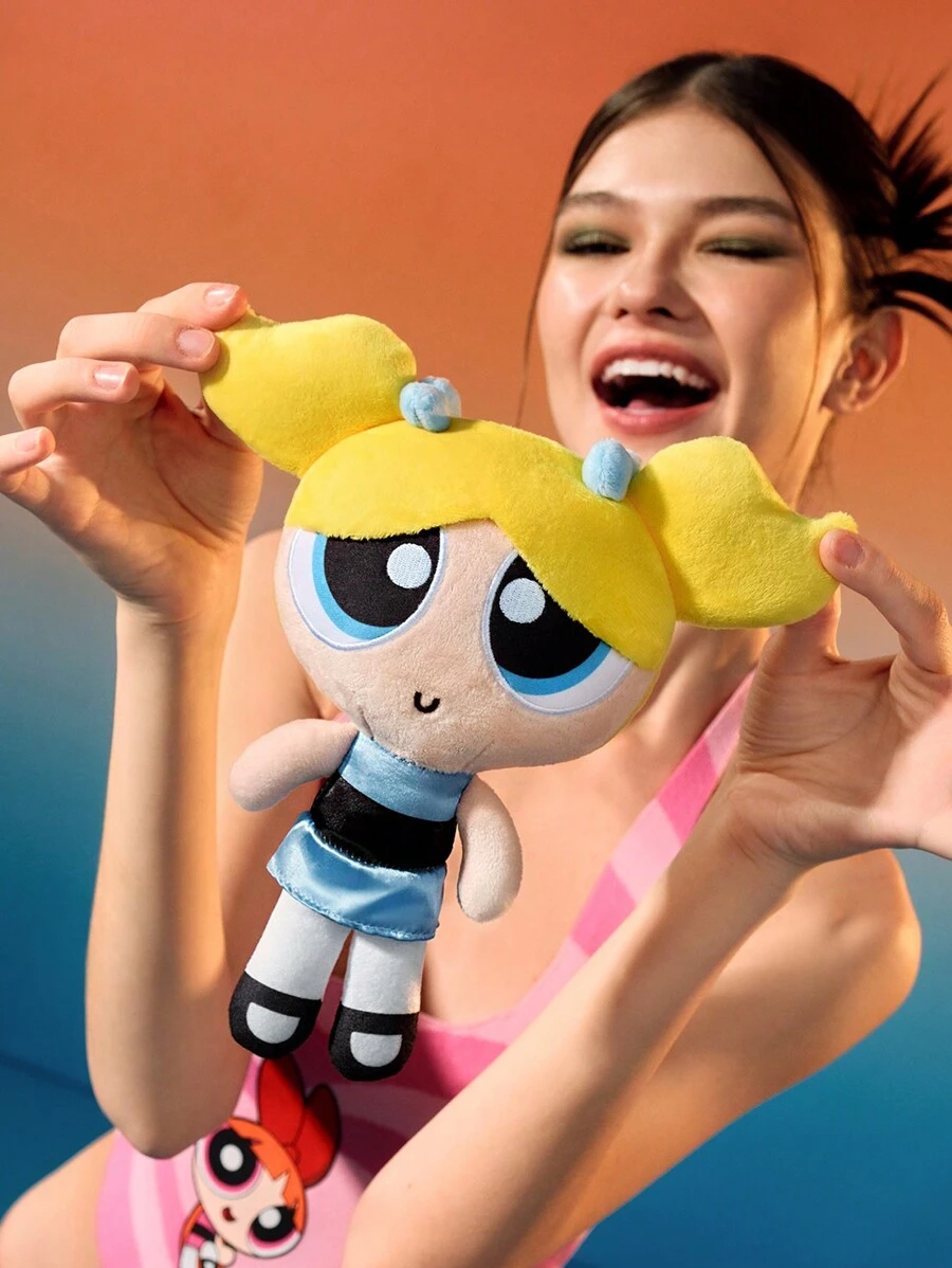 THE POWERPUFF GIRLS X SHEIN Cartoon Character Plush Bubble Dolls,Nick ...