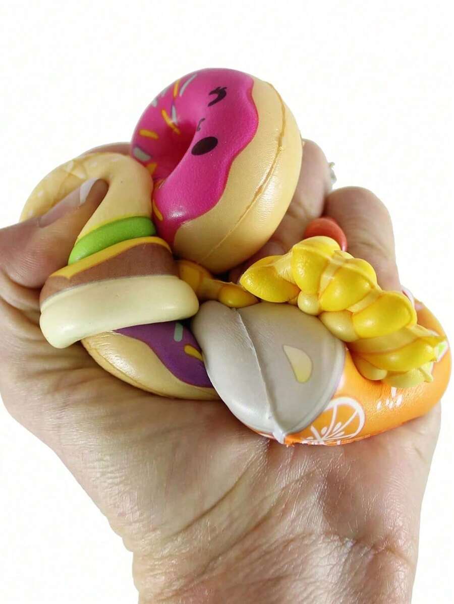 1/3/5Pcs Mini Squish Fast Food Toys - Assorted Designs Slow-Rise Stress ...