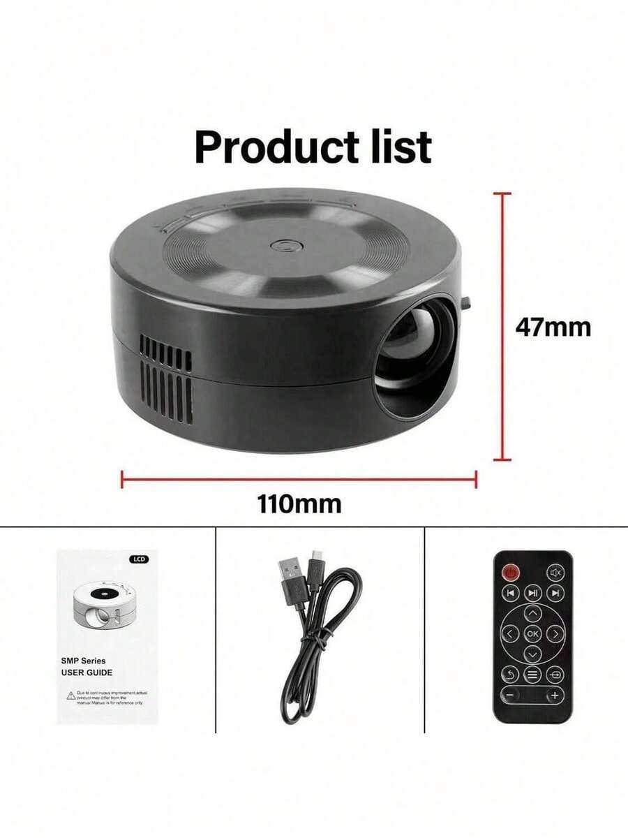 One Set, Mini Projector, Mobile Phone Screen Projection, Portable ...