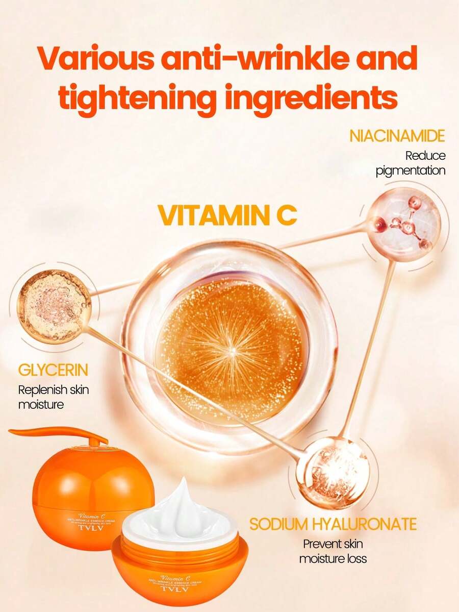 Vitamin C Facial Cream - Whitening, Brightening, Hydrating, Anti ...