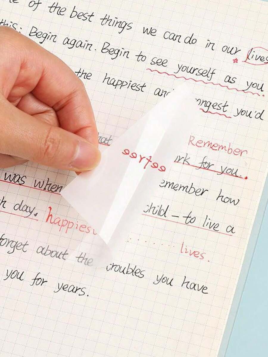 2 Packs Of 100 Sheets Transparent Removable Sticky Notes For Students ...