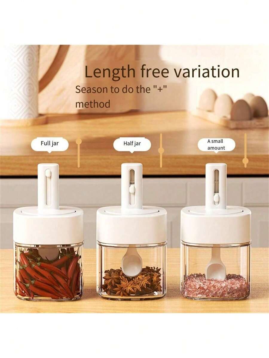 A Set, Kitchen Seasoning Telescopic Box Set, Combination Of Glass ...