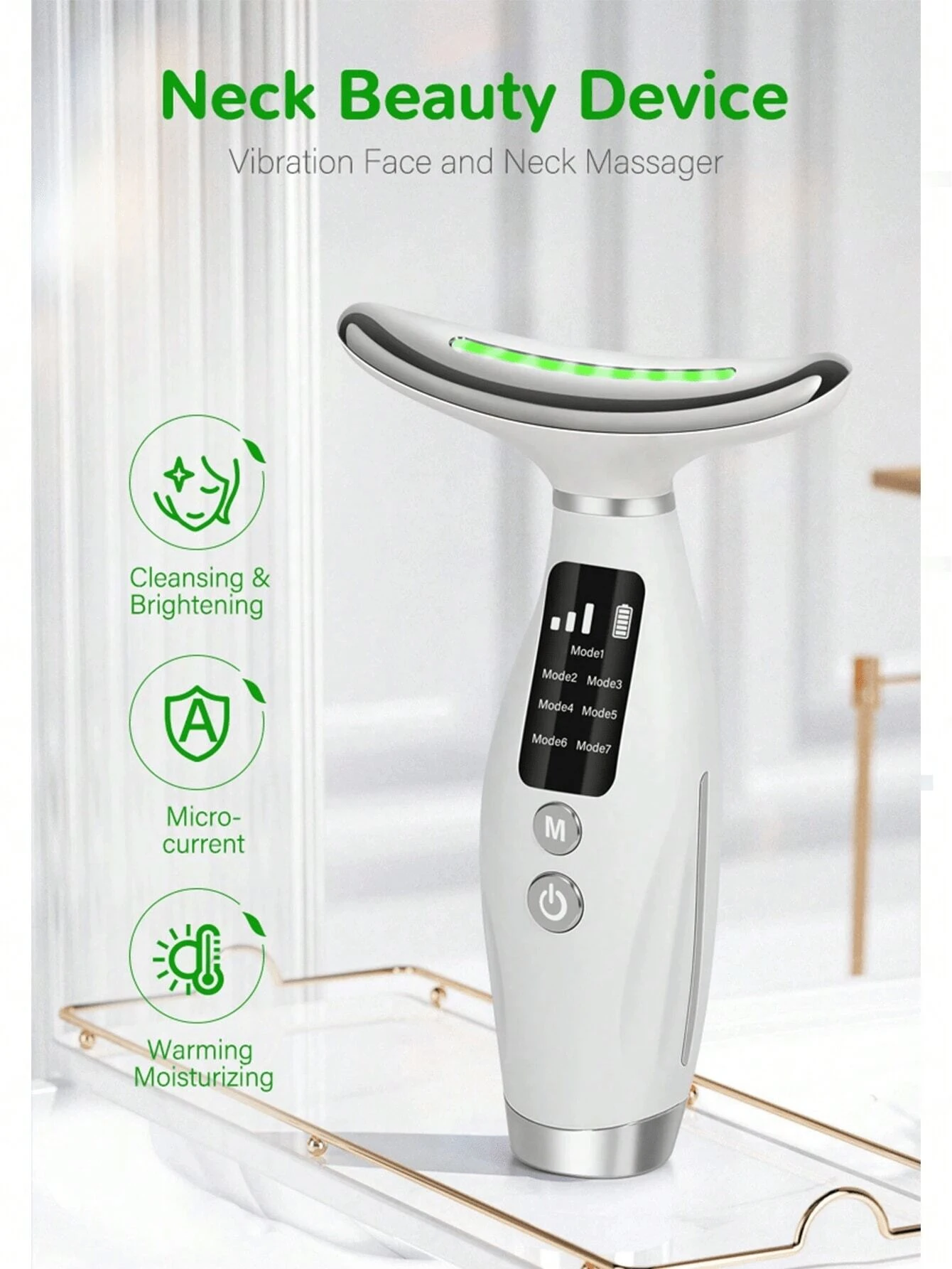 Colour Light Face And Neck Beauty Instrument 7 Modes And 7 Speeds ...