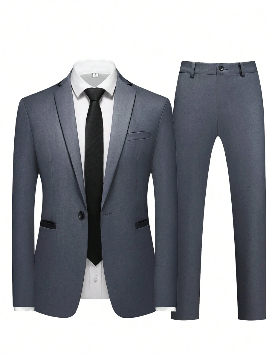Manfinity Mode Conjunto de Terno com Jaqueta e Calça de Cores ...