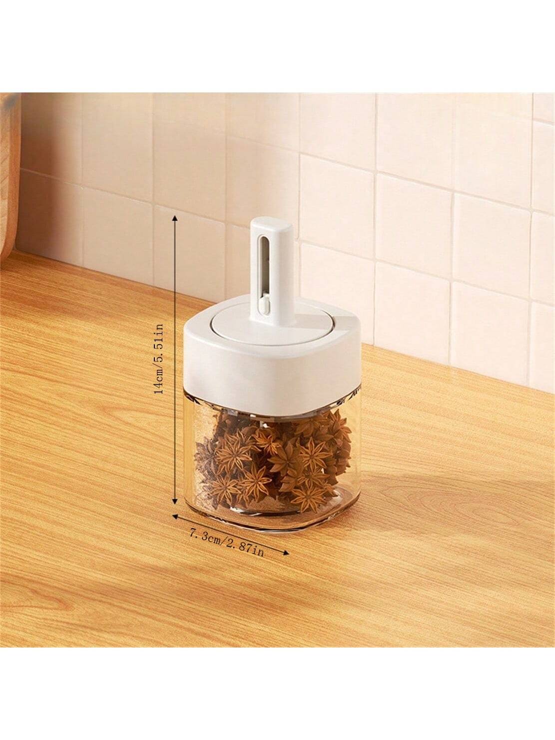 A Set, Kitchen Seasoning Telescopic Box Set, Combination Of Glass ...